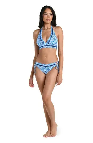 La Blanca Costa Azul Banded Halter Bikini Top