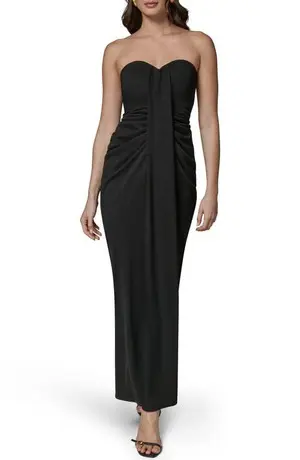Donna Karan New York Strapless Gown - Black