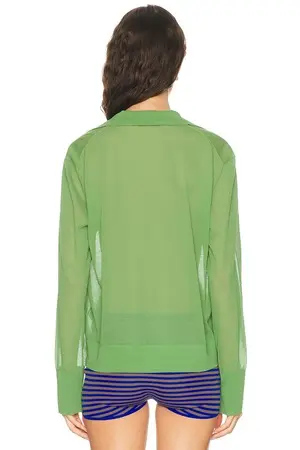 FRAME The Collared Cardigan - Peridot