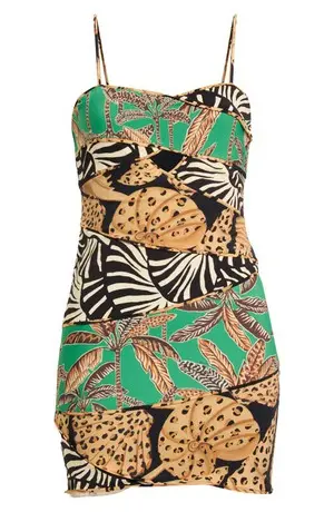 Farm Rio Mixed Print Minidress
