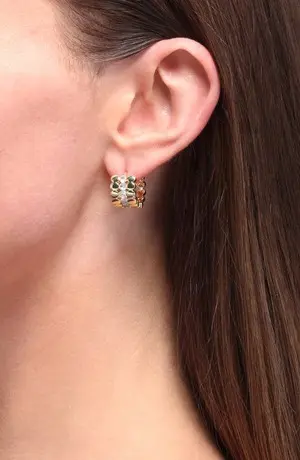 BRACHA Nora Cubic Zirconia Hoop Earrings