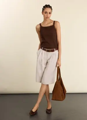 BAUKJEN Tobi Long Tailored Linen Shorts