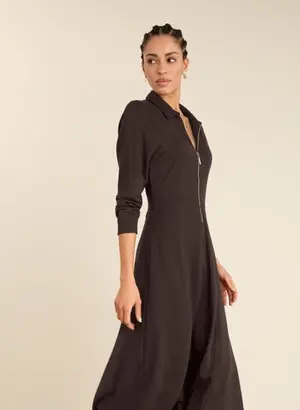 BAUKJEN Mariposa Ponte Zip Front Midi Dress