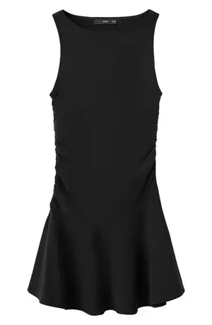 Mango Sleeveless Shirred Minidress