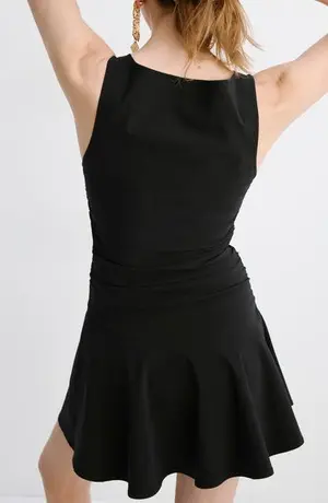 Mango Sleeveless Shirred Minidress