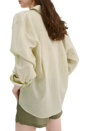 Mango Relaxed Fit Striped Button-up Shirt