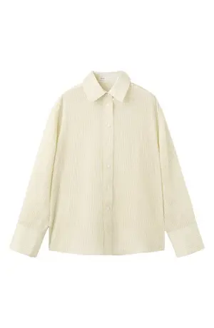 Mango Relaxed Fit Striped Button-up Shirt