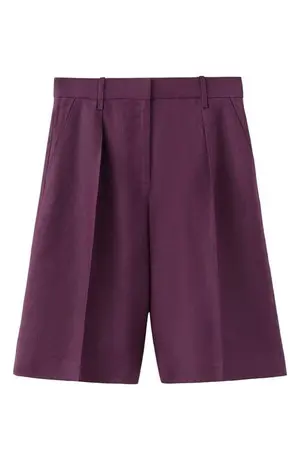 Mango Linen Bermuda Shorts