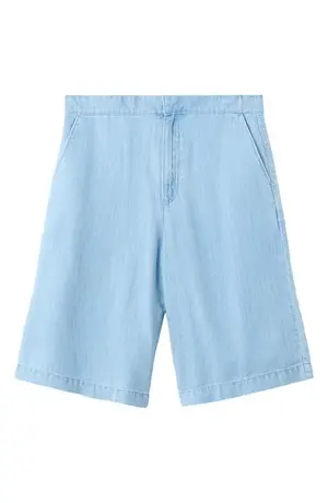 Mango Low Rise Denim Bermuda Shorts