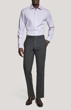 JACK VICTOR Dream Cotton Stretch Twill Dress Shirt - Lilac
