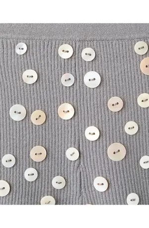 Mango Decorative Button Knit Shorts