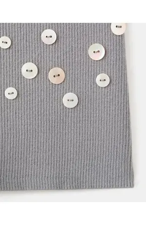 Mango Decorative Button Knit Shorts