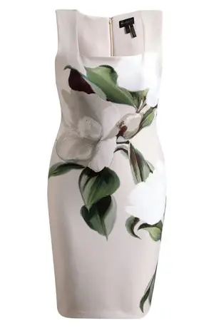 Donna Karan New York Floral Print Sheath Dress