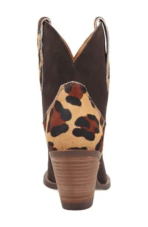 DINGO Texas Charm Calf Hair Bootie - Brown