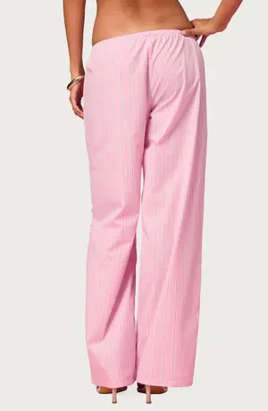 EDIKTED Icon Stripe Wide Leg Pants