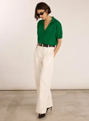 BAUKJEN Sara Short Sleeve Collared Cardigan