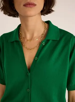 BAUKJEN Sara Short Sleeve Collared Cardigan