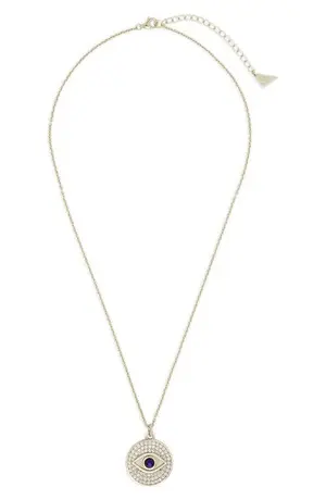 Sterling Forever Pavé Evil Eye Pendant Necklace