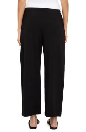 Michael Stars Liana Tie Waist Barrel Leg Pants - Black