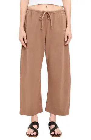 Michael Stars Liana Tie Waist Barrel Leg Pants - Quicksand