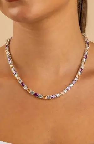 Sterling Forever Ophelia Tennis Necklace