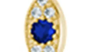 Sterling Forever 14k Plated Cubic Zirconia Hand Chain With Evil Eye Motifs - Gold