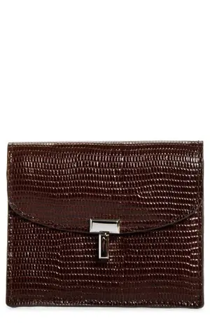 TOTEME T-lock Lizard Embossed Card Holder