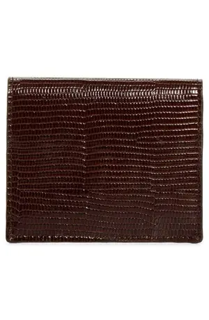 TOTEME T-lock Lizard Embossed Card Holder