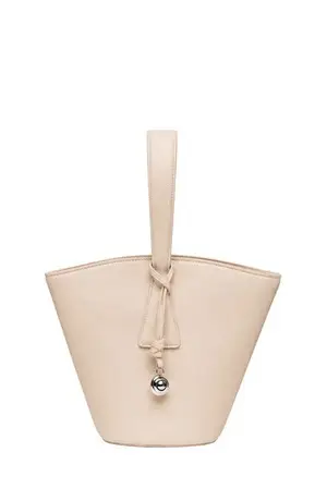 LIFFNER Suede Bucket Bag - Cream