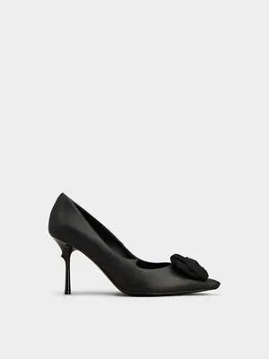 ROGER VIVIER Rose Pumps In Leather - Black