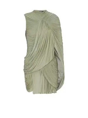 Balmain Draped Flowing Jersey Dress - Green