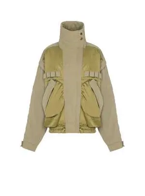 Balmain Cotton And Twill Bomber Jacket - Green