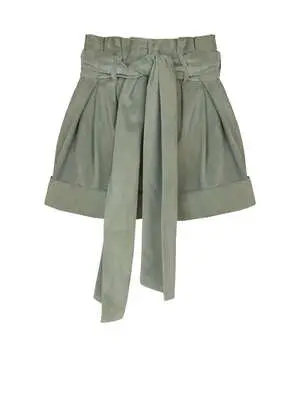 Balmain Suede High-waisted Shorts