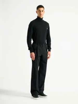 Balmain Wool Twill Trousers - Black