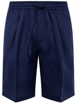 MICHAEL COAL Max" Linen Bermuda Shorts - Blue
