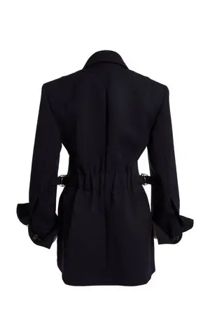 LANVIN Wool Cinched Peacoat