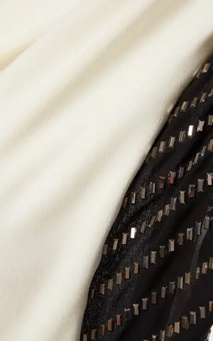 LANVIN Asymmetrical Embroidered Maxi Dress