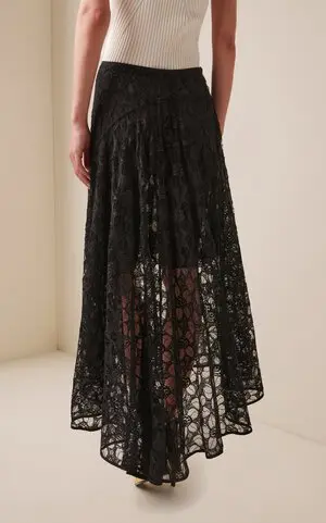 LANVIN Cotton-blend Midi Panel Skirt