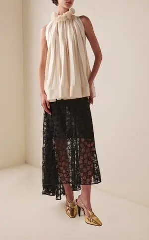 LANVIN Pleated Halter Top