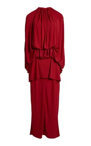 LANVIN Mid-length Cape Dress - Red