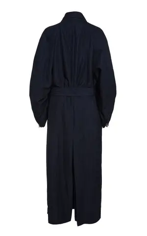 LANVIN Belted Wool-blend Trench Coat