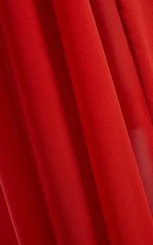 LANVIN Silk Draped Back Midi Dress