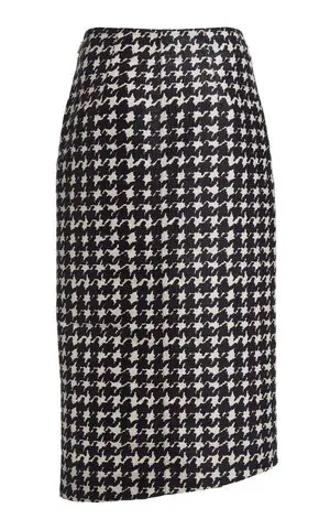 LANVIN Belted Portfolio Printed Midi Skirt