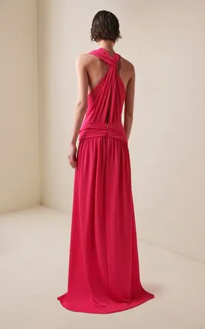 LANVIN Sleeveless Knot Maxi Dress