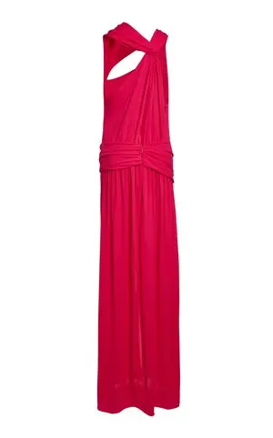 LANVIN Sleeveless Knot Maxi Dress