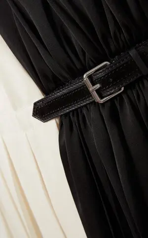 LANVIN Asymmetrical Pleated Midi Skirt