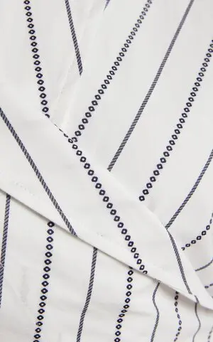 LANVIN Cotton Cinched Shirt Midi Dress