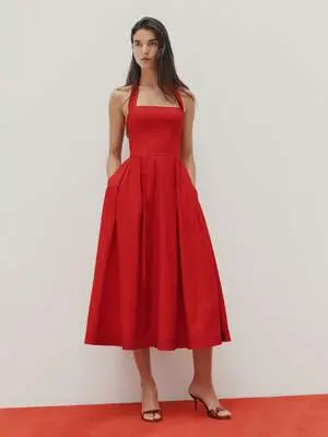 REFORMATION Seine Dress - Red
