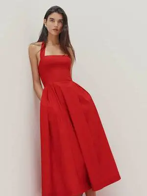 REFORMATION Seine Dress - Red