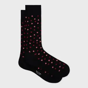 Paul Smith Cotton-blend Heart Socks - Black